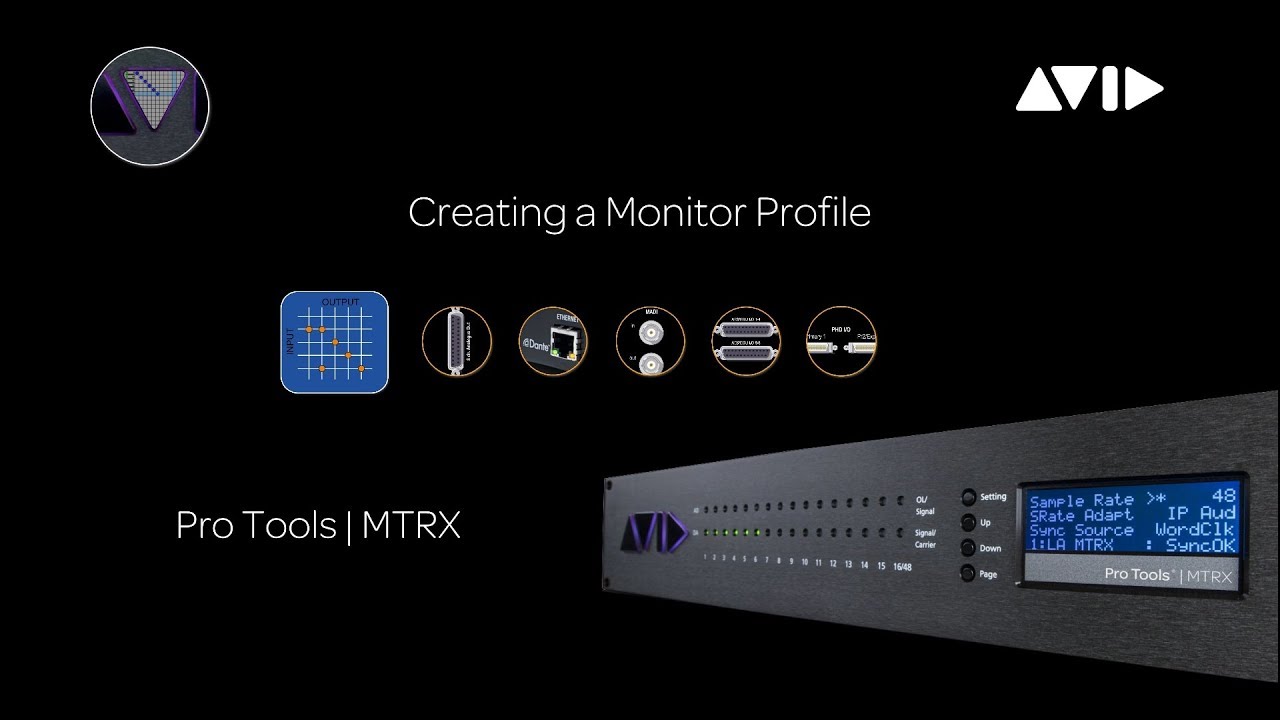 Creating a Monitor Profile with Pro Tools | MTRX - YouTube