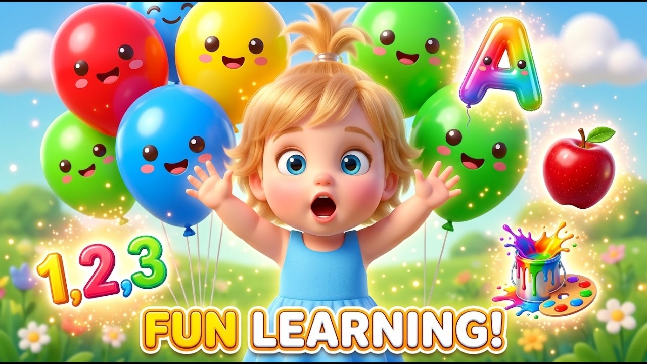 Learn Colors, ABC & Numbers for Kids 🎈 Fun Balloon Learning Compilation ...