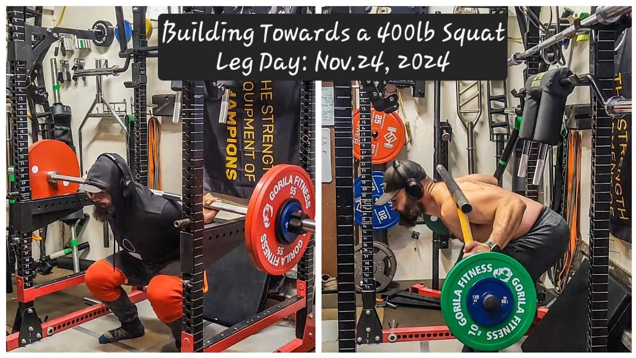 Building towards a 400 lb squat by Spring 2025. 11/24/2024 Full Squat ...