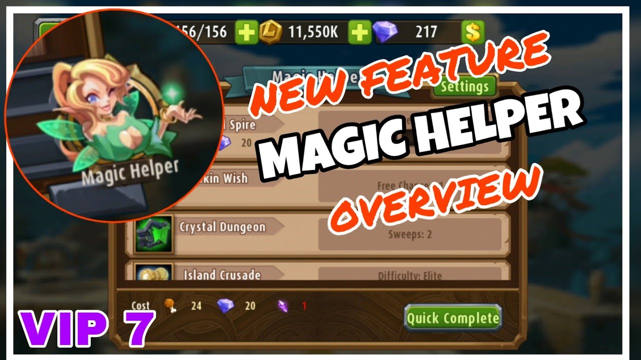 Magic Rush: New Feature Magic Helper Overview | VIP 7 - YouTube