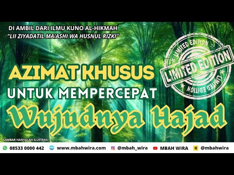 CARA PAKAI AZIMAT KHUSUS UNTUK MEMPERCEPAT WUJUDNYA HAJAD - YouTube