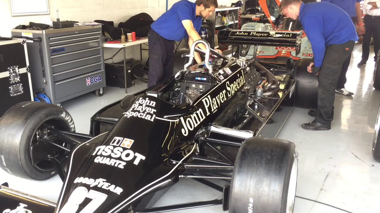 Lotus 87B (1981) warmup at Silverstone Classic 2018 - YouTube
