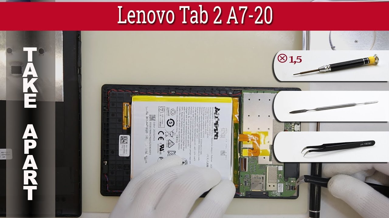 How to disassemble 📱 Lenovo Tab 2 A7-20 Take apart Tutorial - YouTube