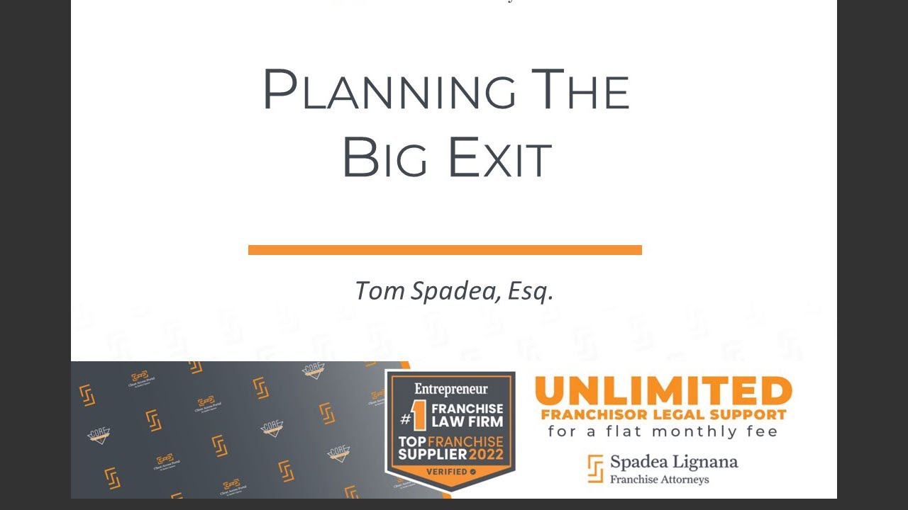 Planning The Big Exit Webinar With Tom Spadea - YouTube