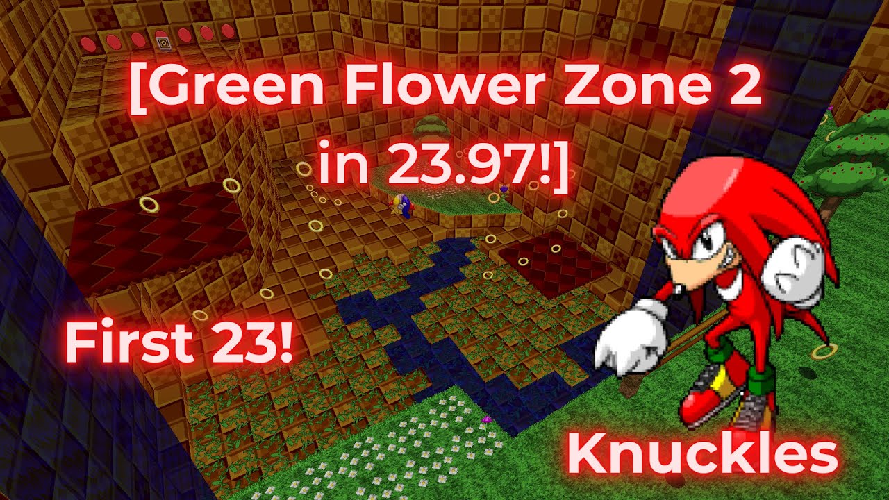 SRB2: Green Flower Zone 2 Knuckles in 23.97! [V. 2.2.10] - YouTube