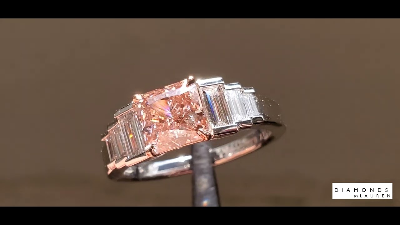 Lab Grown Pink Diamond Ring R9443 - YouTube