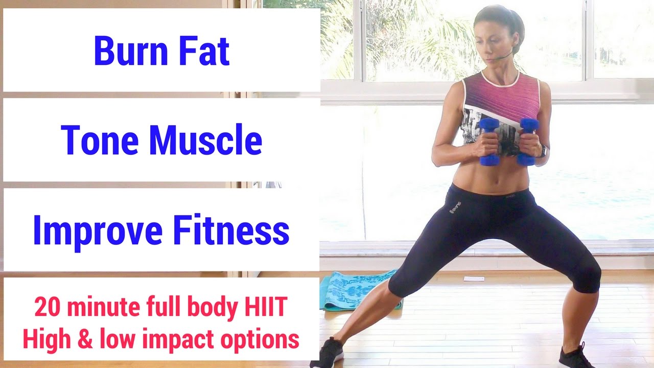 HIIT #43: 20 minute full body HIIT workout to burn fat, build muscle ...