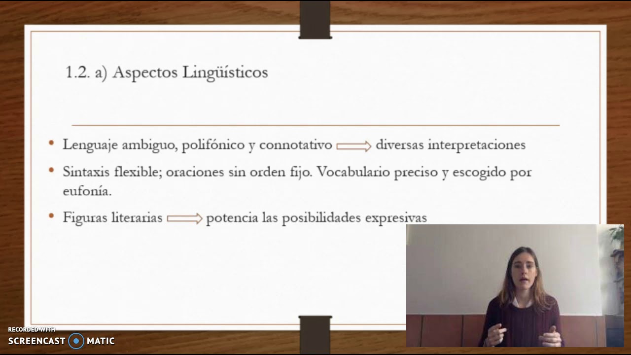 Aspectos Lingüísticos y Extralingüísticos del Text Literario - YouTube
