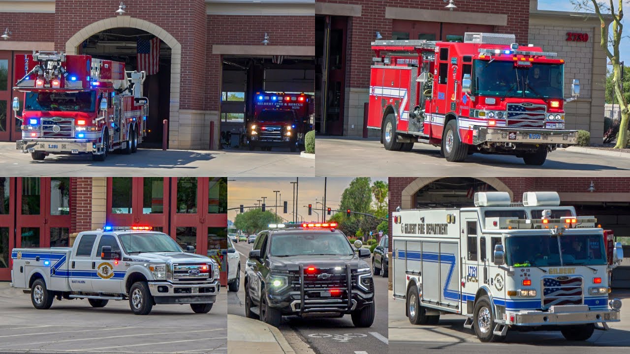 Gilbert Fire/ Rescue. Station 251 & Gilbert PD x1 Responding - YouTube