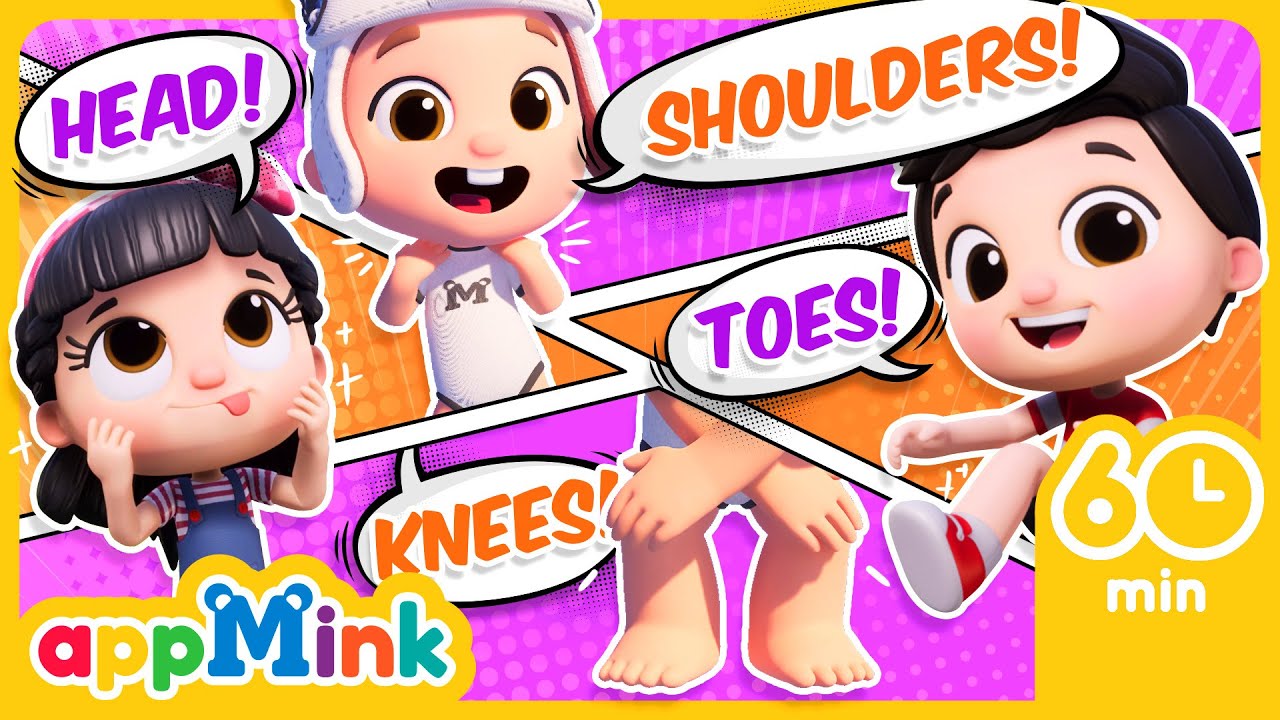 🎶 Head 👧 Shoulders👕Knees👖 and Toes 👣 Fun Dance & Exercise Compilation ...