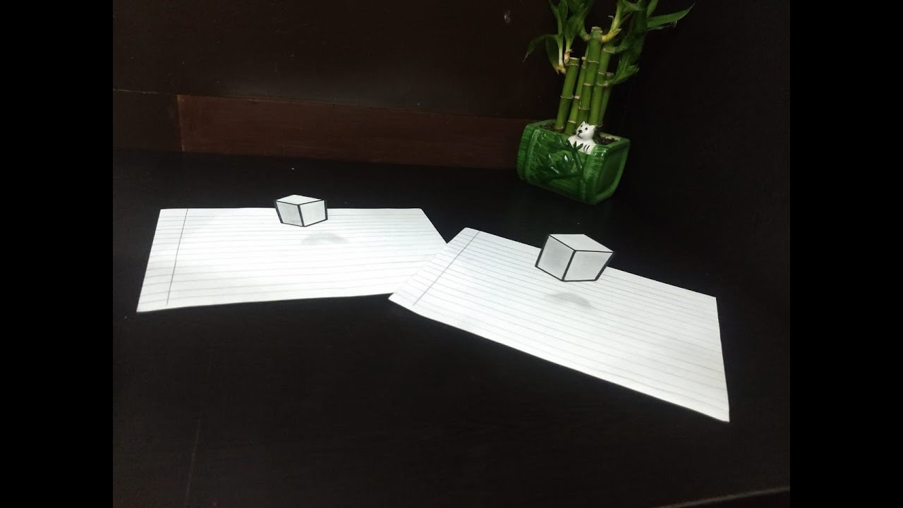 3D Art trick and Floating Cube - YouTube