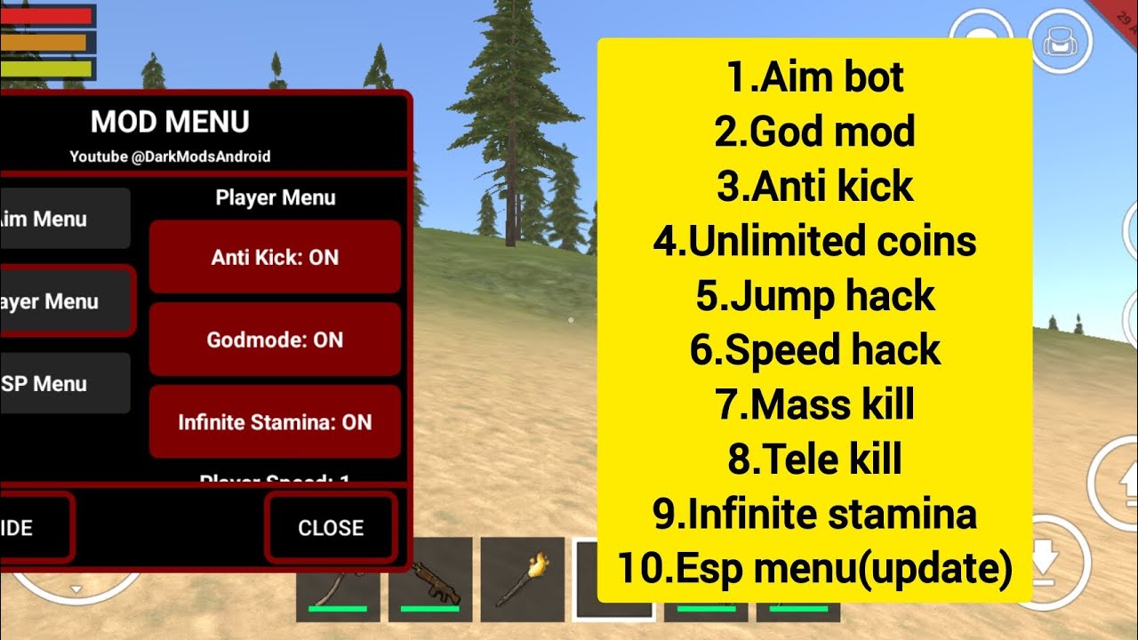 Survival Simulator mod menu update v0.2.3(Dark) #survival #survivalgame ...