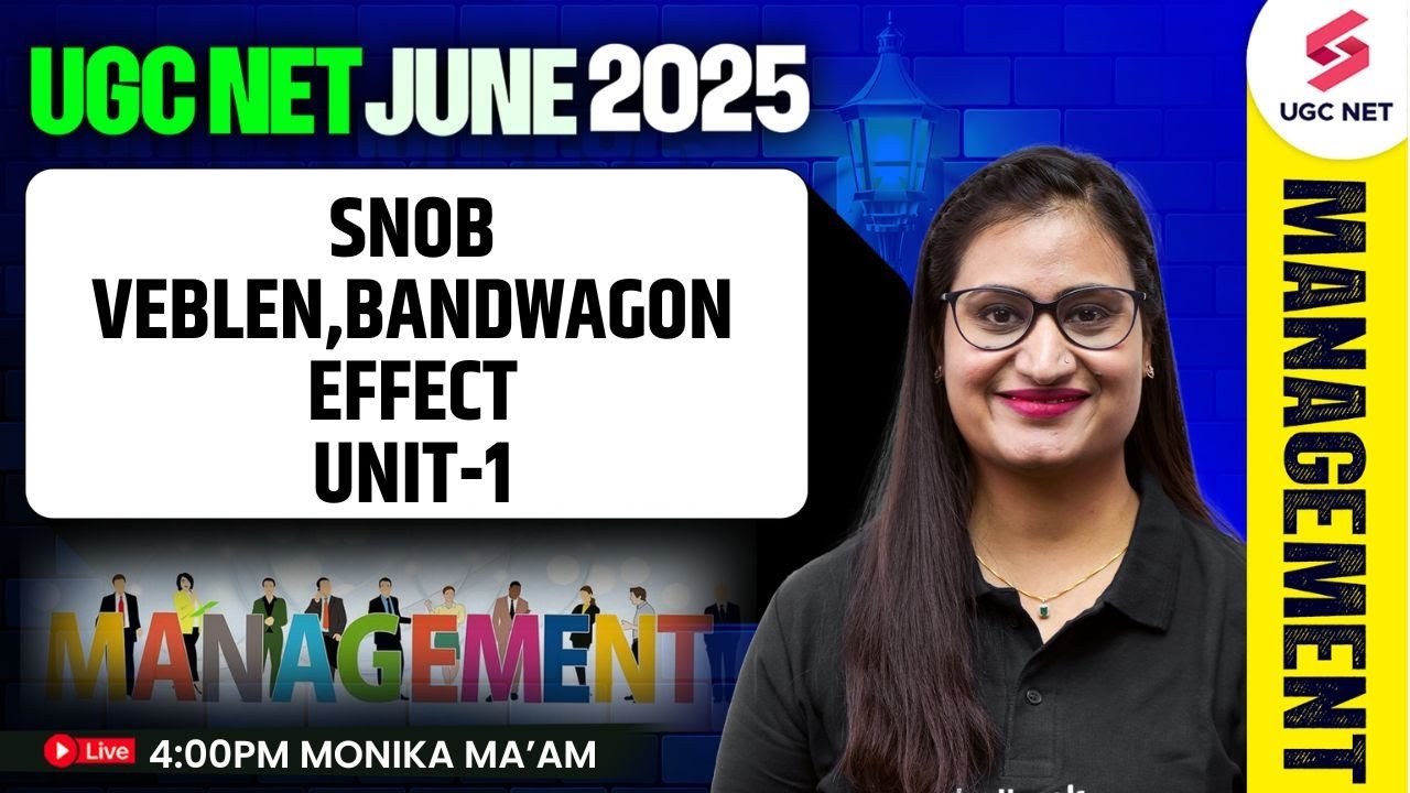 UGC NET Management Unit 1 | Snob/Veblen/Bandwagon Effect UGC NET By ...