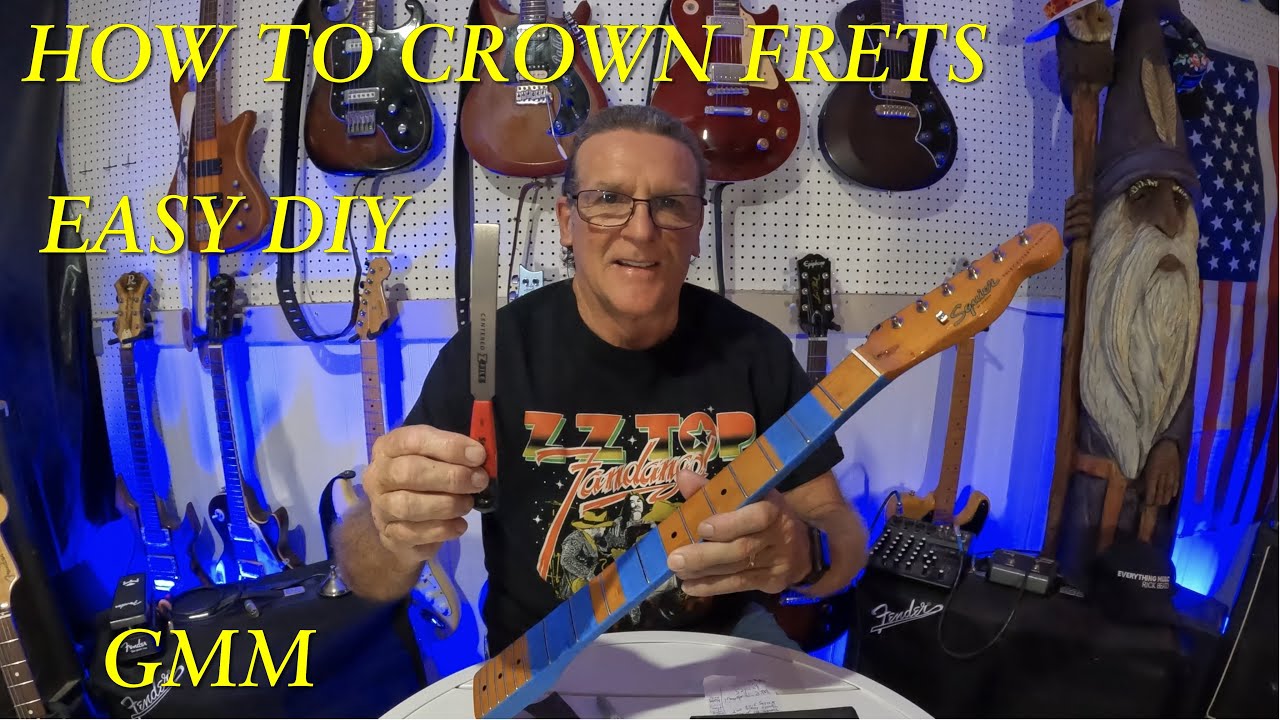 How to DIY Crown Frets Easy - Fender Squier Telecaster - YouTube