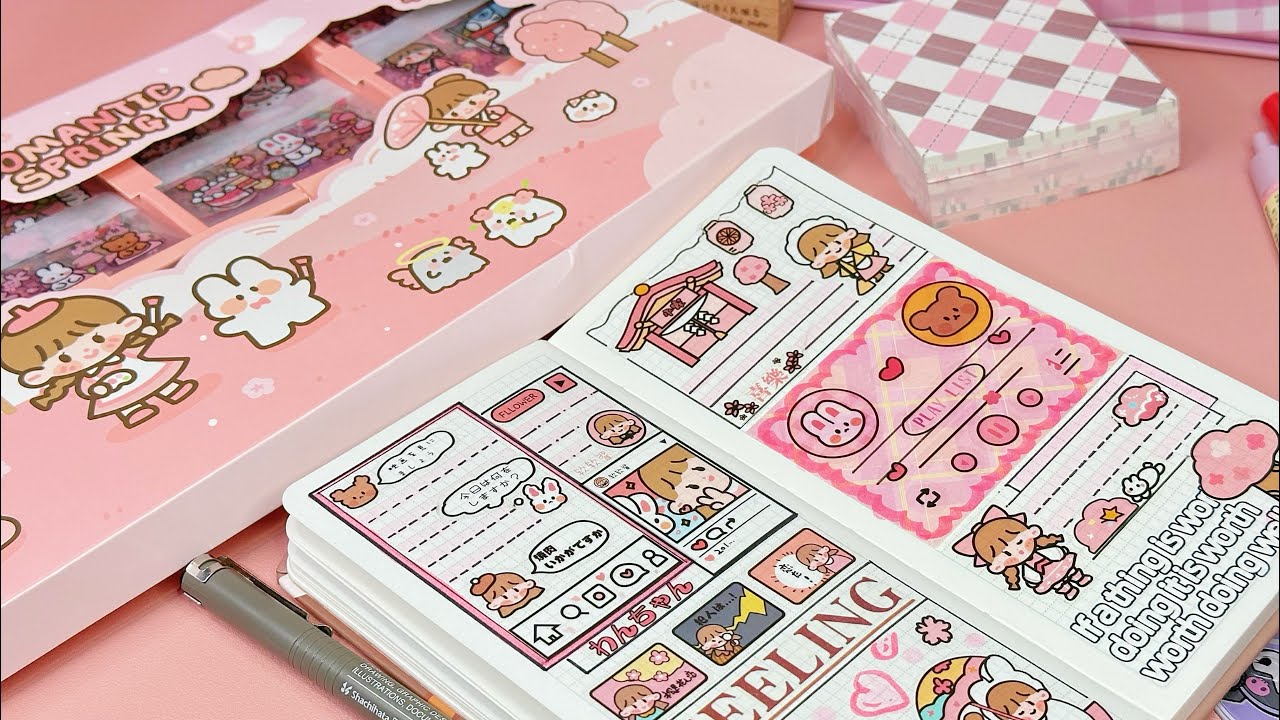 stickers journaling 💗💗cute kawaii sticker🌈 Immersive ASMR bullet ...