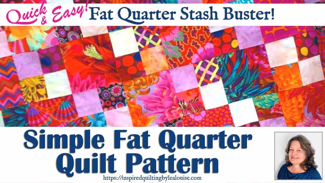 Simple Fat Quarter Quilt Pattern - Easy Charm Square Quilting Pattern ...