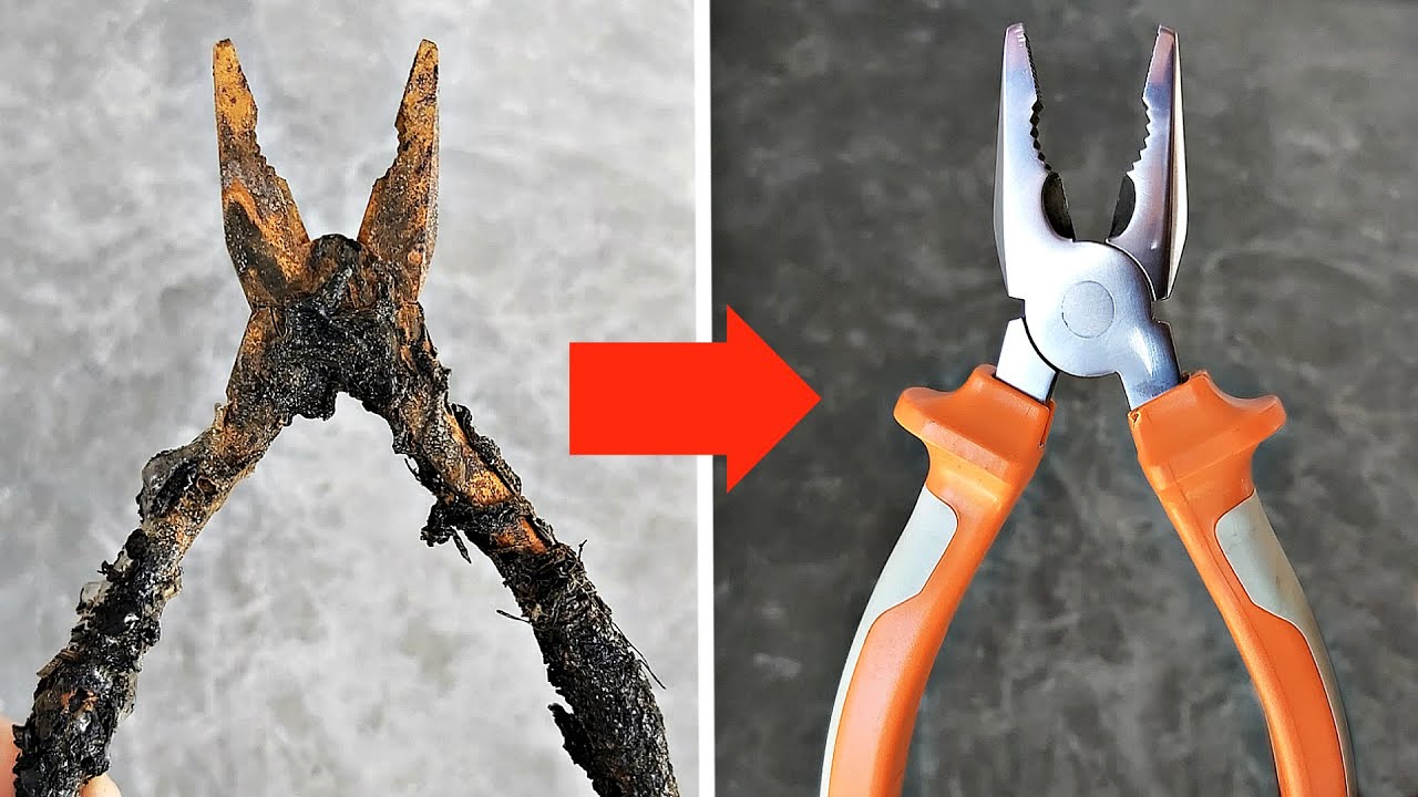 Very Rusted Plier Restoration | Impossible RESTORATION - YouTube