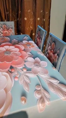 3D dining table cover set - YouTube