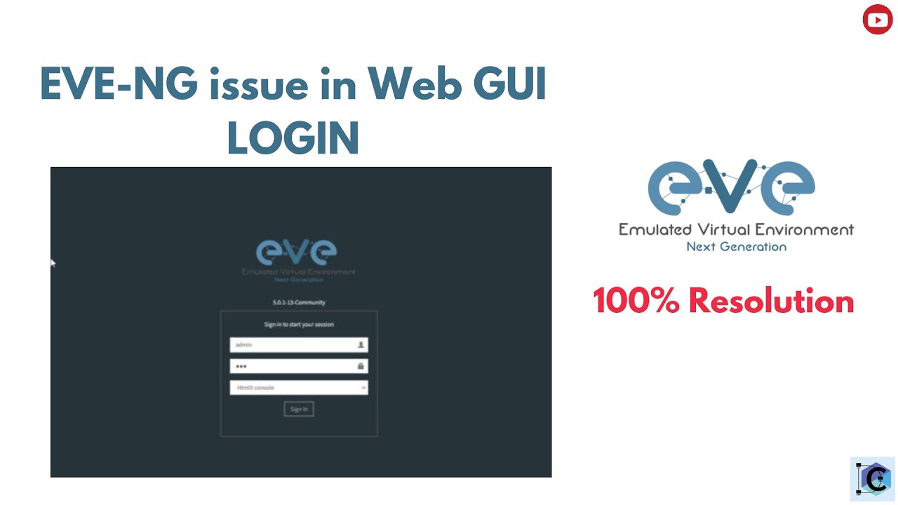 EVE-NG Issue in Web GUI login | 100% Working - YouTube