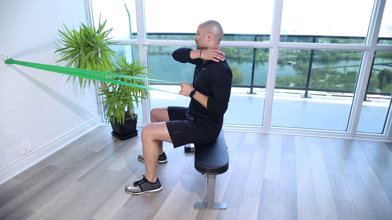 Seated Band Single Arm Row - YouTube