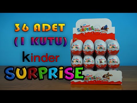 36 ADET (1 KUTU) KİNDER SURPRİSE SÜRPRİZ YUMURTA AÇIMI | 36 PCS (1 BOX) KİNDER SURPRİSE
