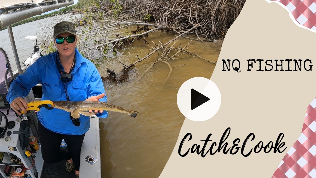 Fishing Bohle river Townsville, flathead catch and cook NQ - YouTube