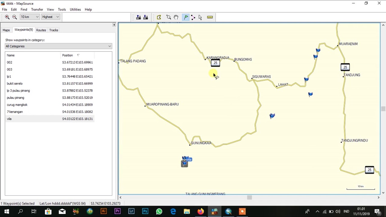 Tutorial membuat peta Topografi bagian 1 (KL 1 Lahat-Pagaralam) - YouTube