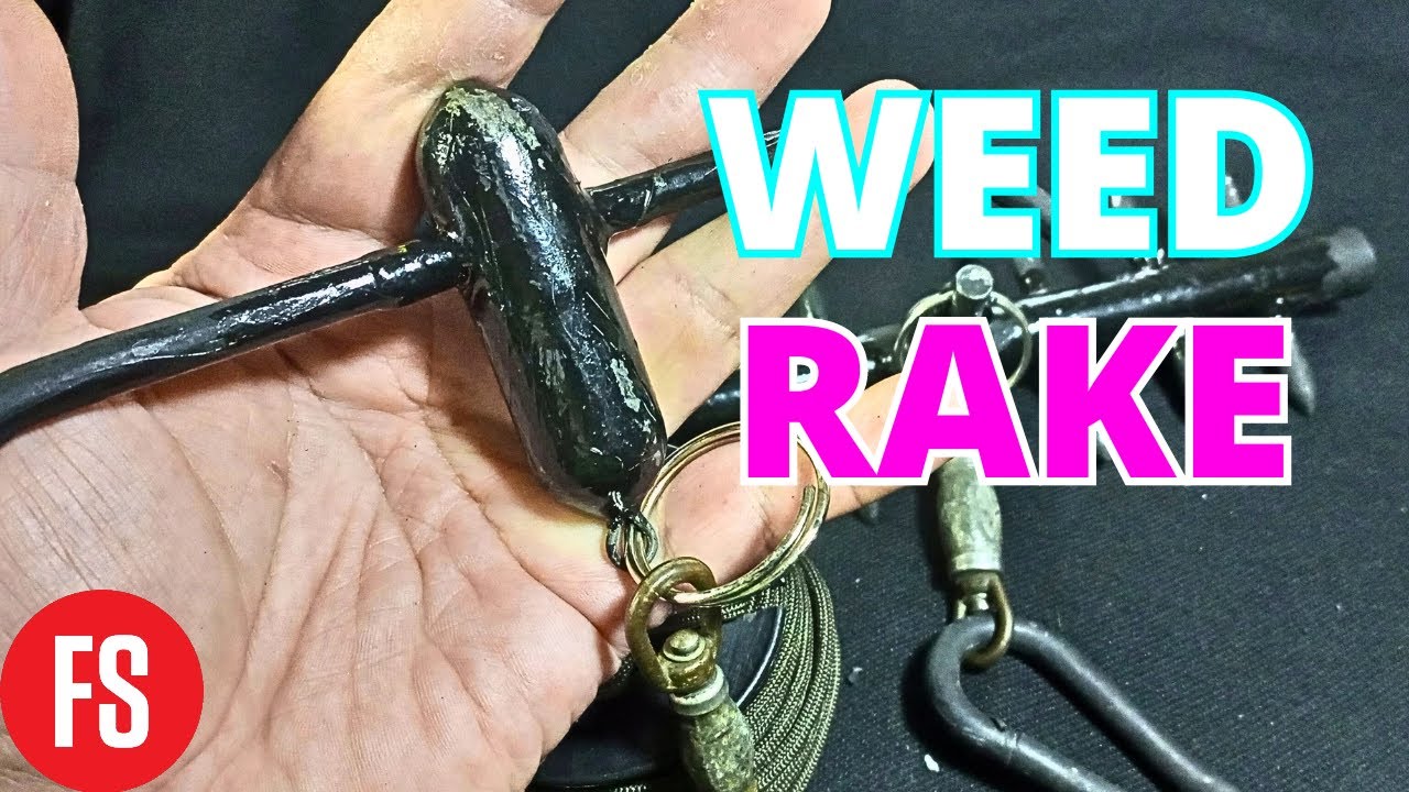 How to Make Your Own !!! Weed Rake for Cleaning Bank Fishing Area or ...