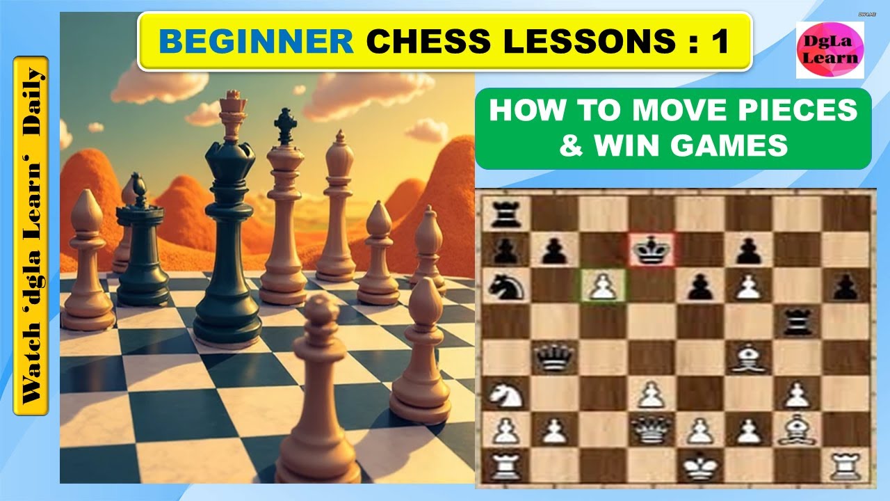 Beginner Chess Lessons: How to Move Pieces & Win Games - 1 Level - 1 ...