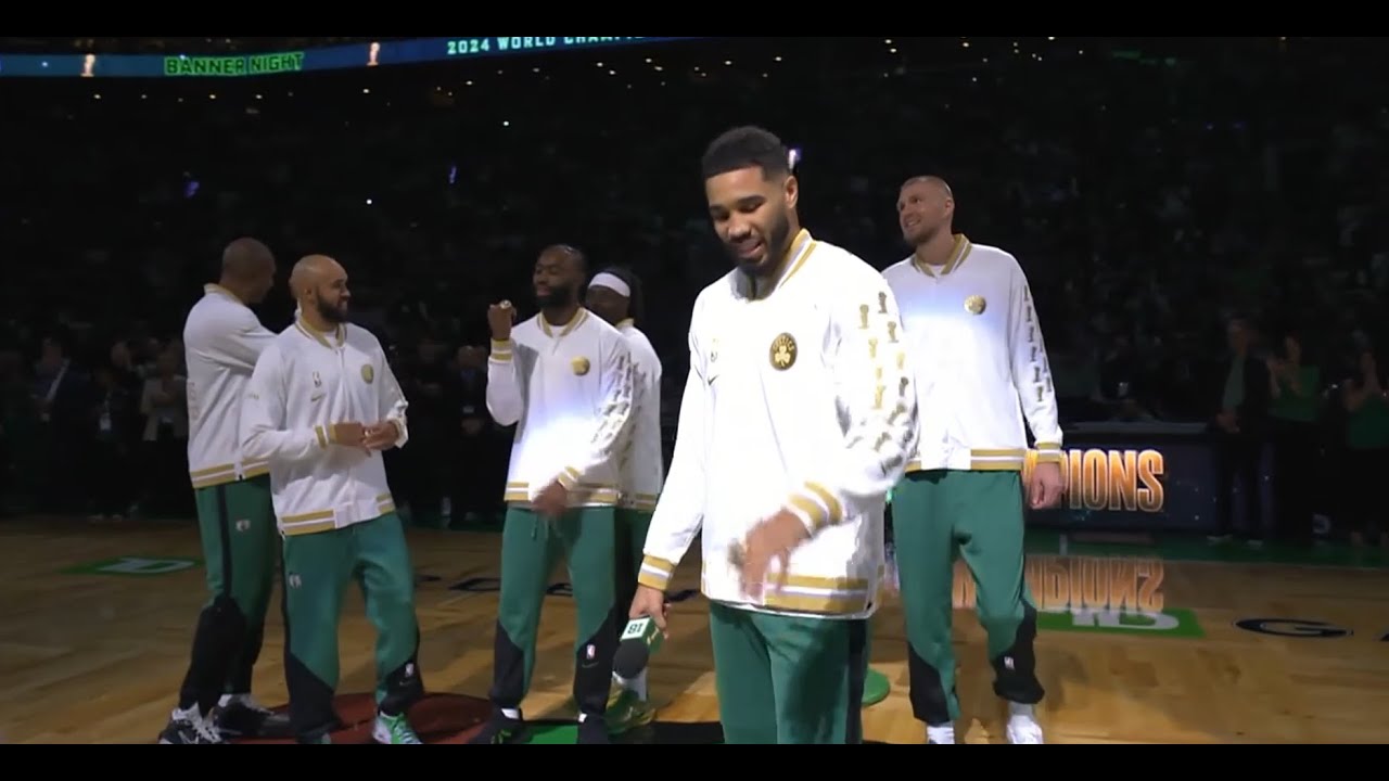 Boston Celtics 2024 Championship Ring Ceremony - 18th Banner - Player ...