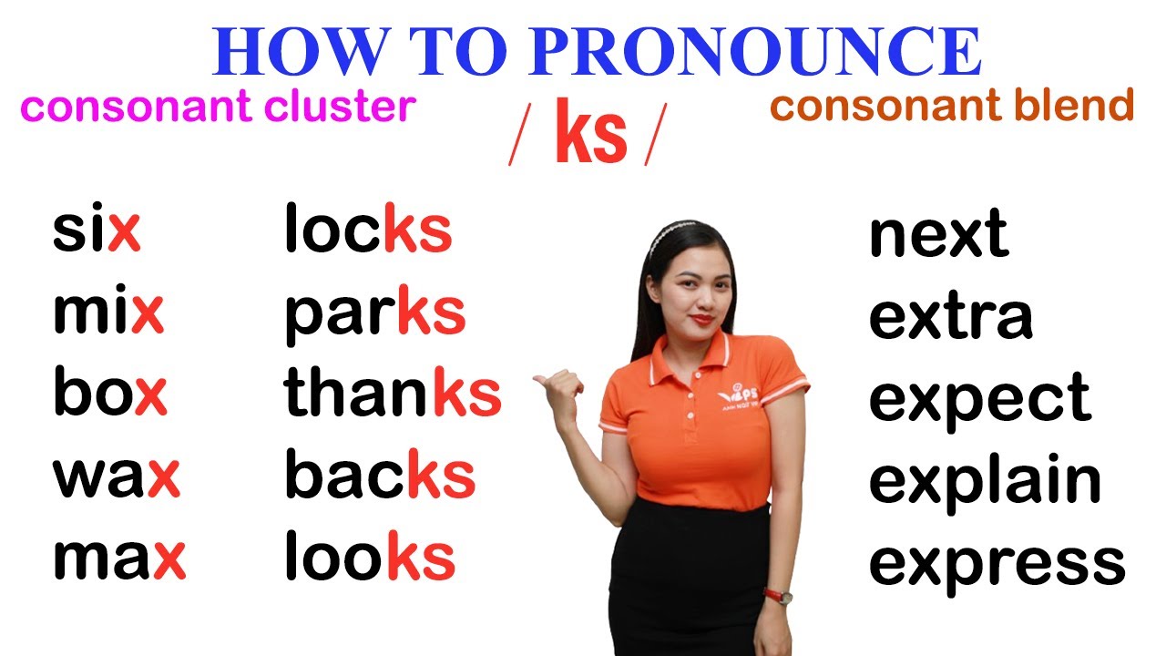 How to pronounce KS sound in English | consonant cluster | consonant ...