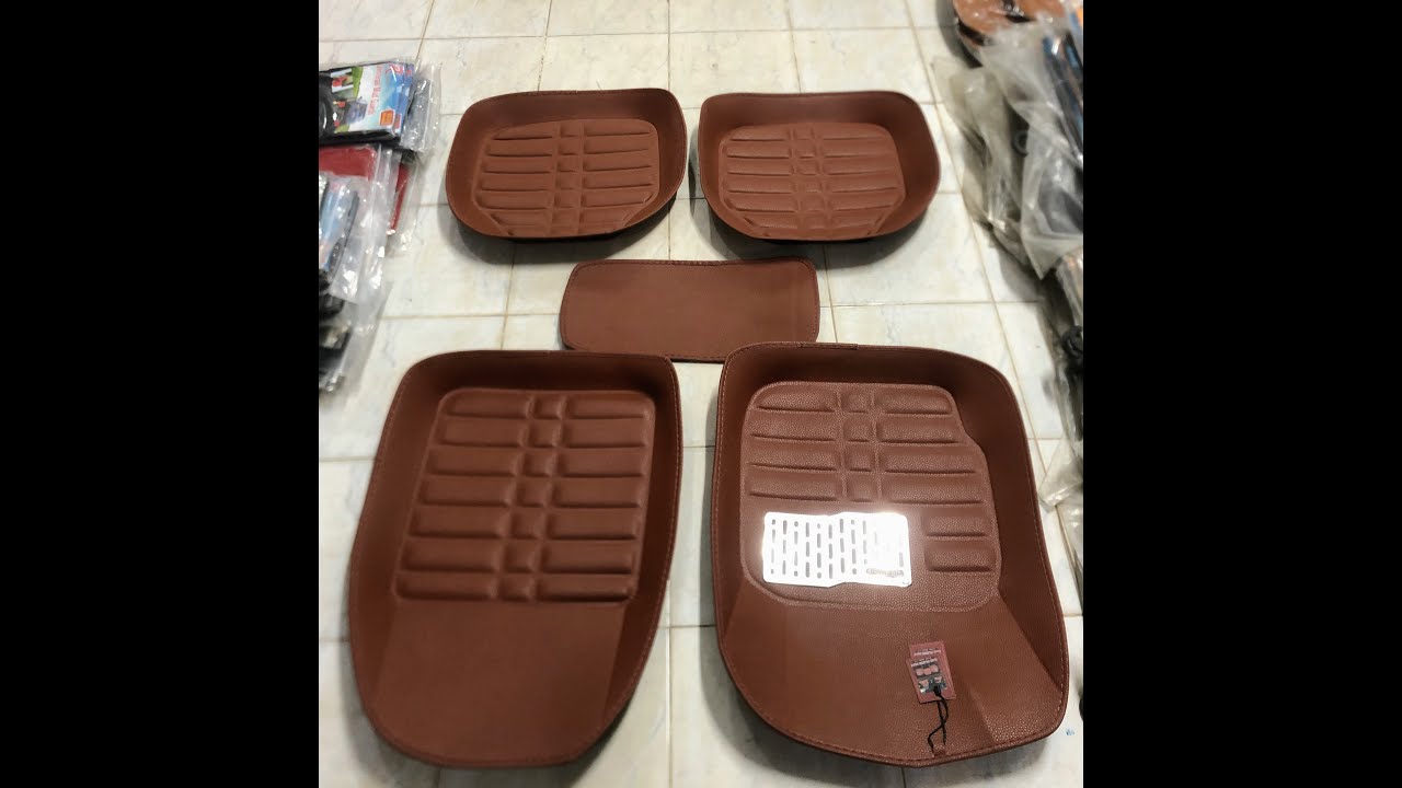 PREMIUM LEATHER FLOOR MATS FOR CAR - YouTube