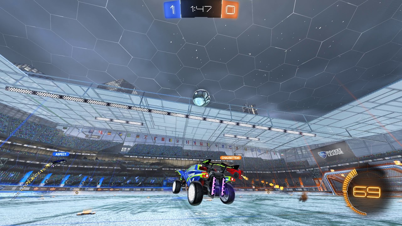 Ballchasing and cutting rotations against RLCS player Chausette ...