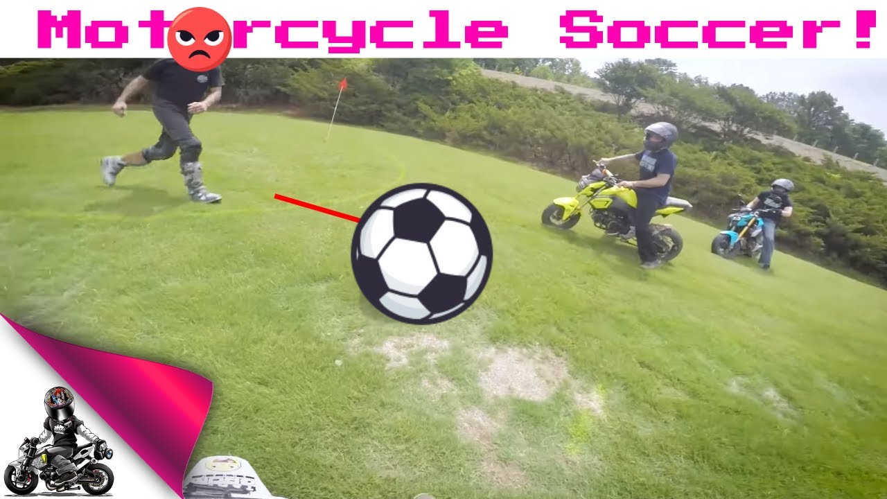 Soccer on Motorcycles (Honda Groms) MotoBall USA! - YouTube