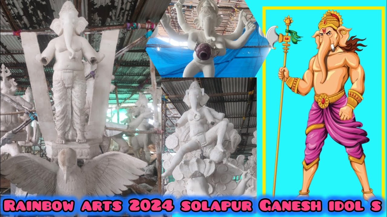 Rainbow arts making 2024 solapur Ganesh idols - YouTube