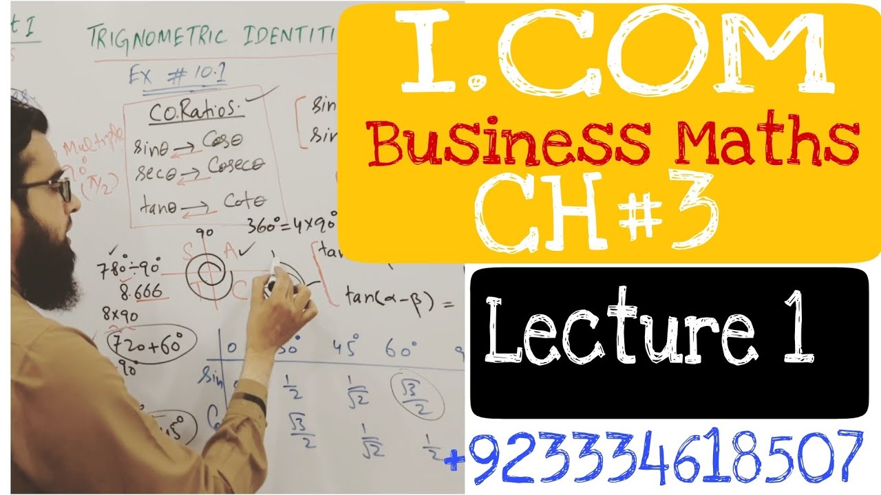 ICOM Business Mathematics, Chapter # 3 , Lecture # 1 - YouTube