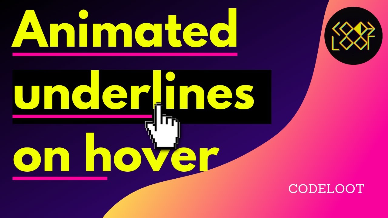Animated underlines on hover - YouTube