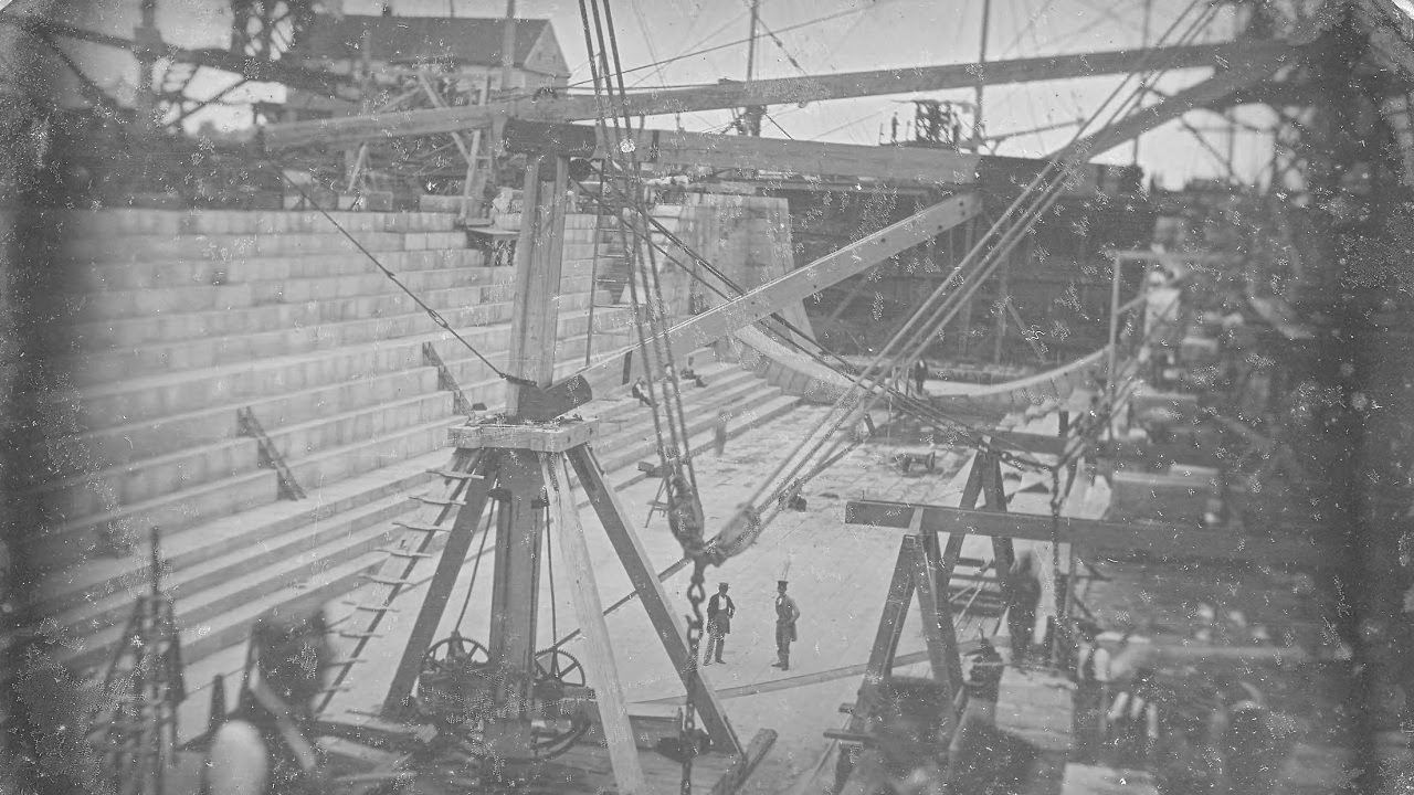 Vintage American Daguerreotype Photos of Victorian Era Construction ...