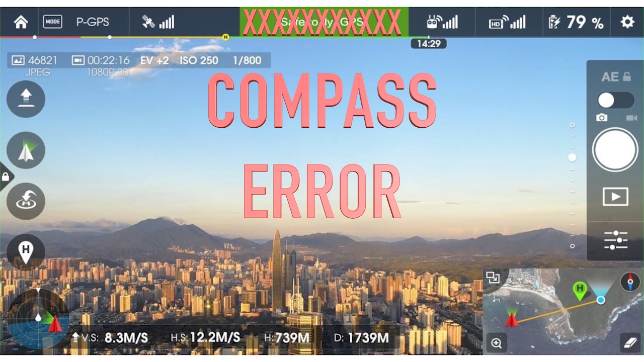 Weak Signal and Compass Error DJI Phantom3 Segnale perso-Errore compass ...