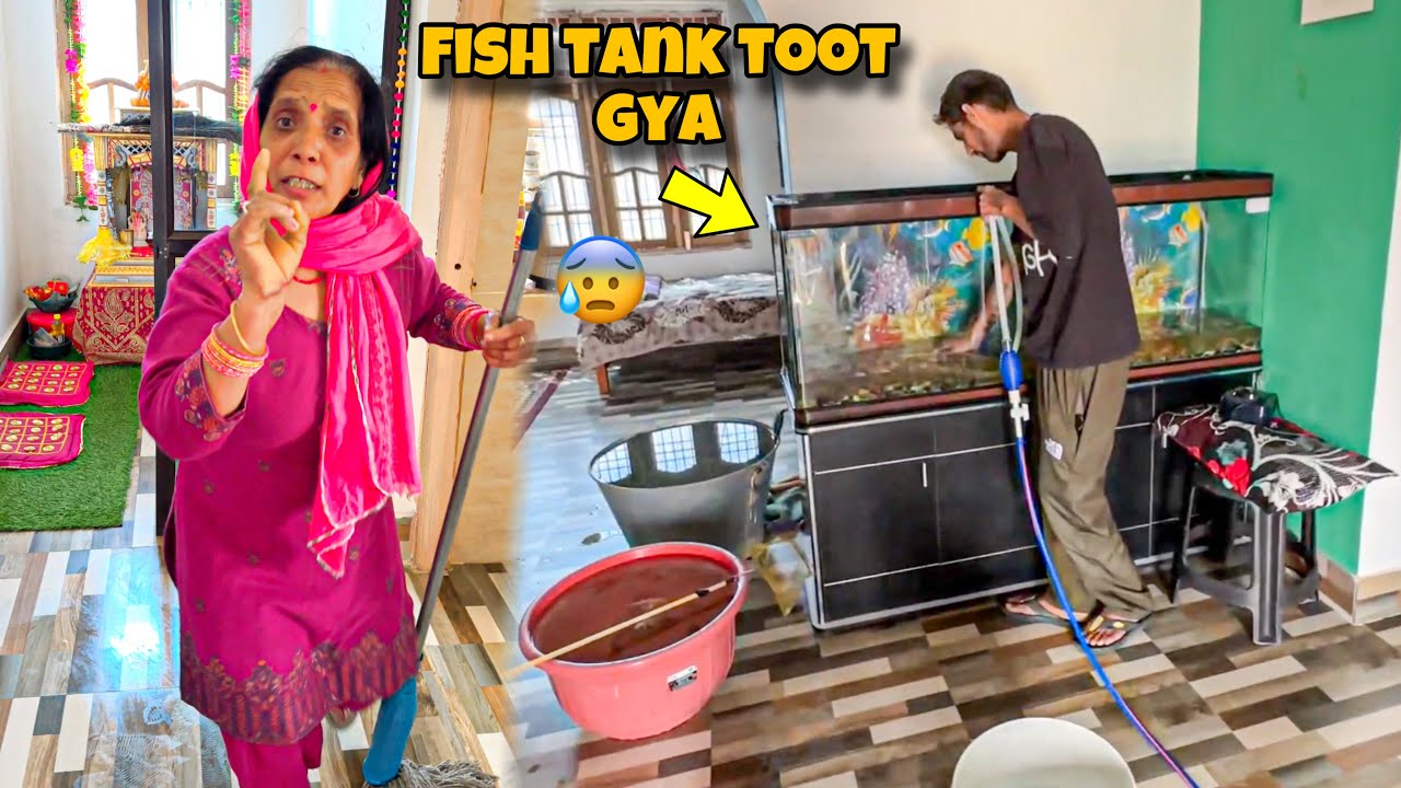 Fish tank toot gya 😰 - YouTube