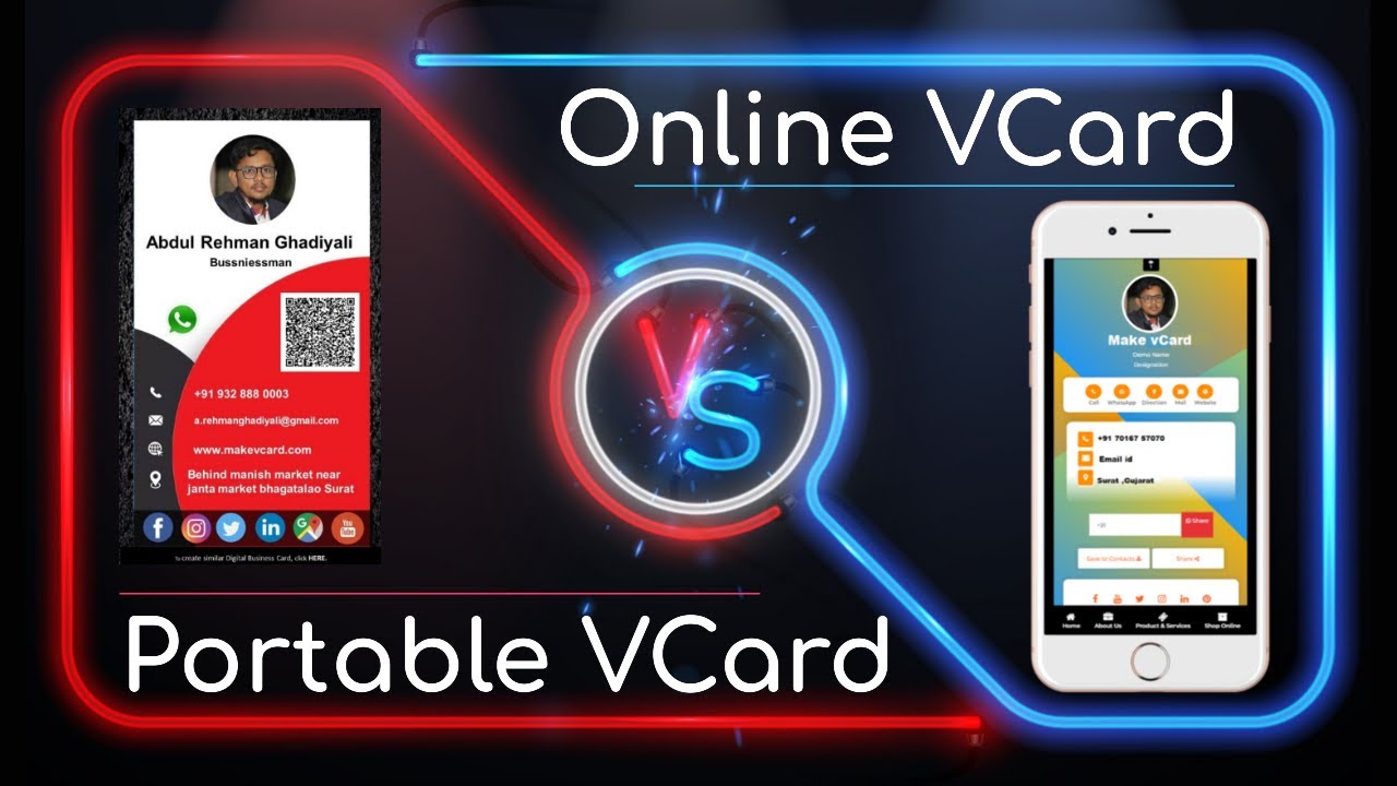 Digital Business Card Online VS Portable Digital Visiting Card | Online ...