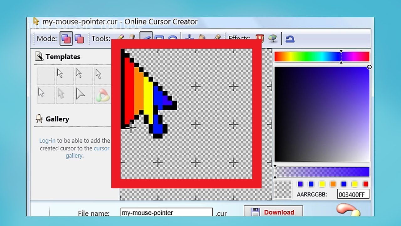 How To Make Rainbow Simple Cursor: Timelapse Tutorial - YouTube