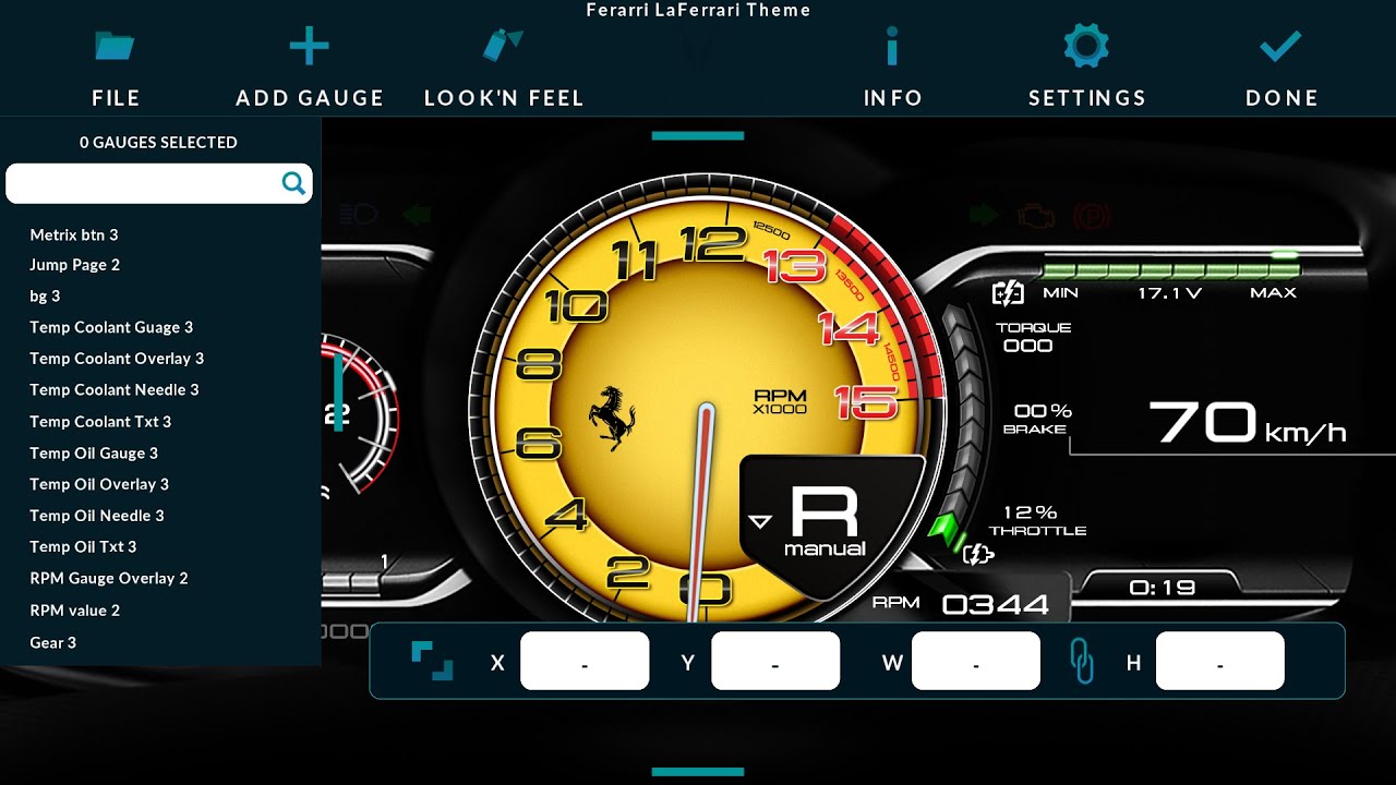 RealDash Ferrari - Laferrari v22 updates with 6k, 8k, 10k, 15k RPM and ...