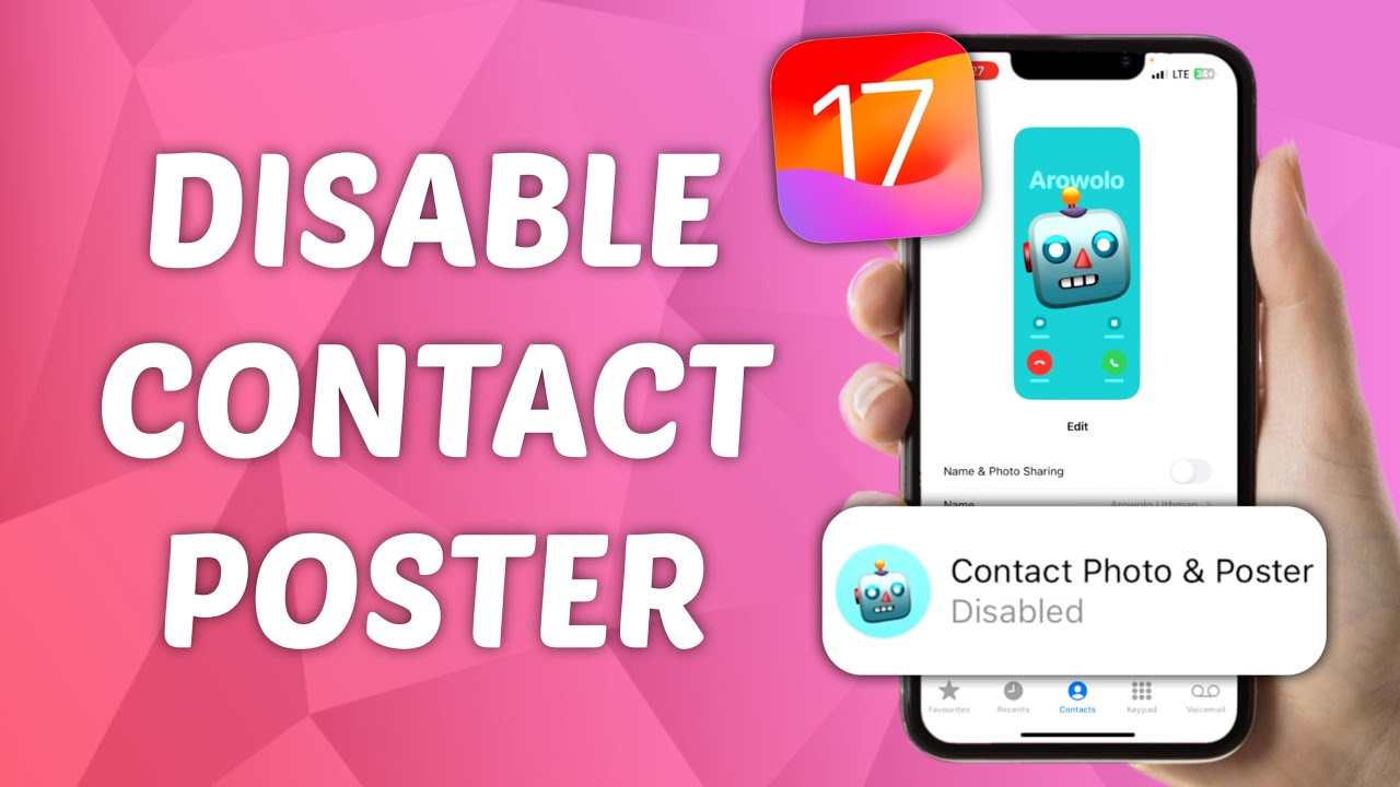 How to Disable Contact Poster in iOS 17 - YouTube