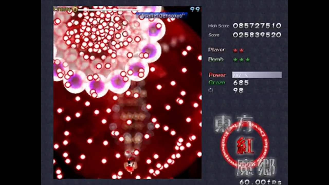 Touhou 06 - EoSD Lunatic Stage 6 Scarlet Meister/Scarlet Gensokyo back ...