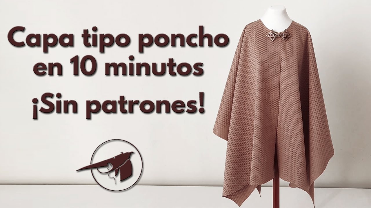 Cómo hacer una capa tipo poncho. Rápido, fácil y sin patrones. - YouTube