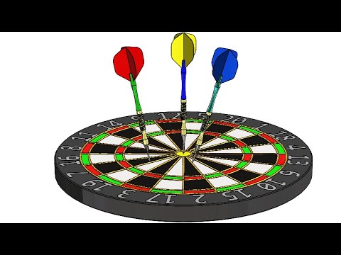 SolidWorks Tutorial # 343: Dart board - YouTube