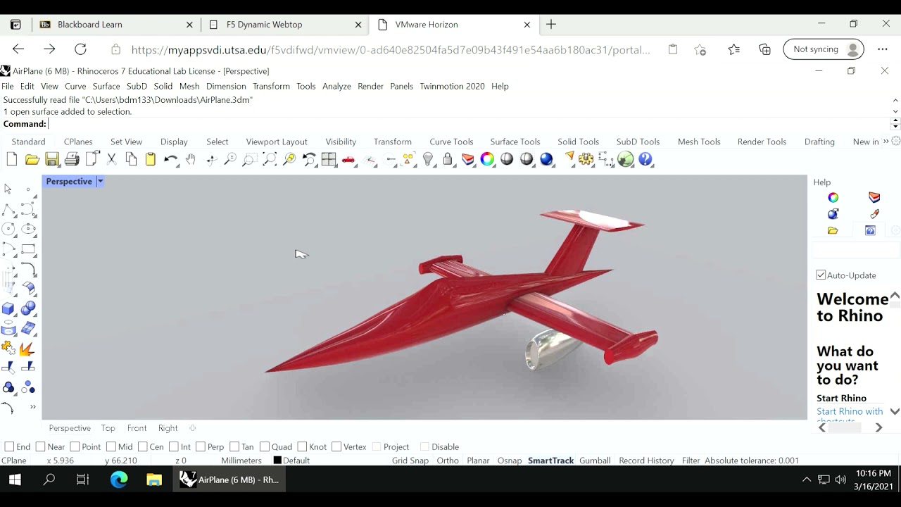 Air Plane Design With Rhino3D - YouTube