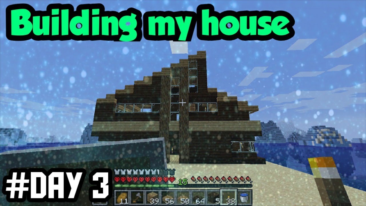 Day 3 of building my house in Minecraft hardcore season 1 - YouTube