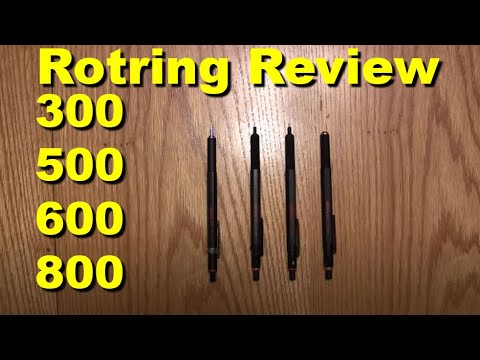 Rotring 300 500 600 800 Mechanical Pencil Review - YouTube